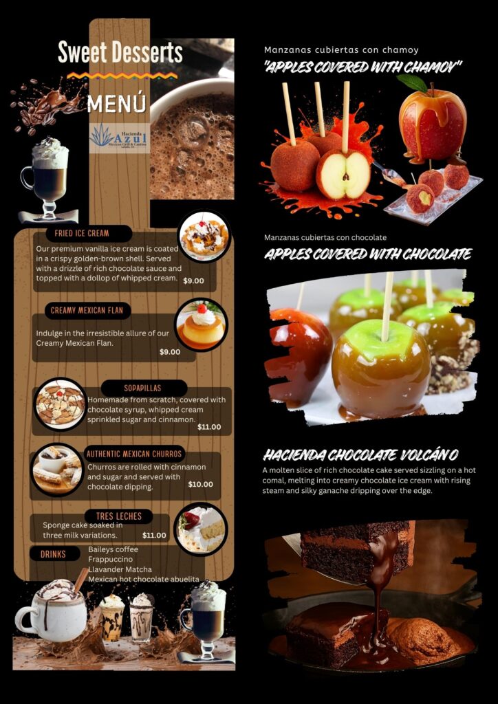 Menus – Hacienda Azul Mexican Grill and Cantina
